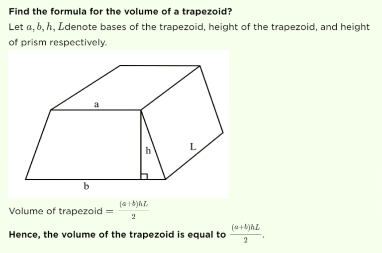 Calculate Trapezoid Volume Formula using 2 Amazing Ways